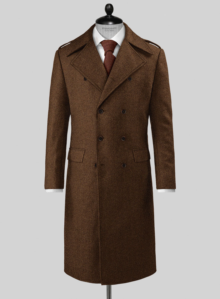 Highlander Coca Brown Tweed GQ Overcoat – StudioSuits