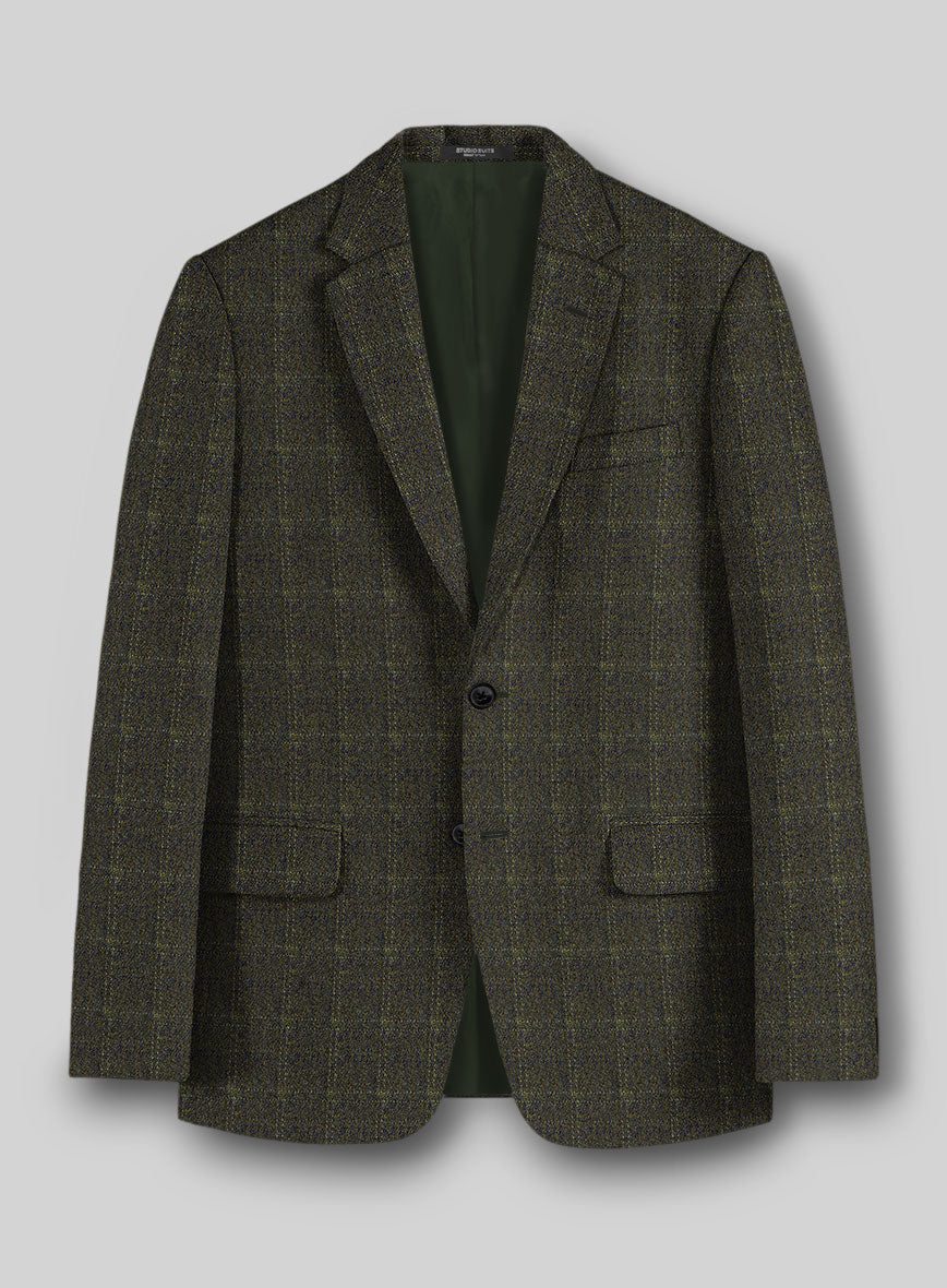 Highlander Green Windowpane Tweed Jacket – StudioSuits