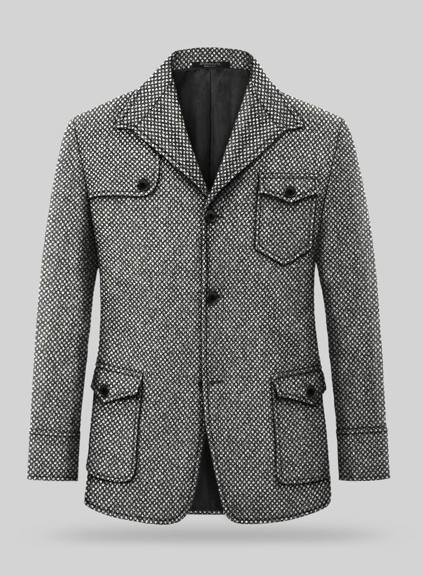 Highlander Heavy Honeycomb Gray Hunter Style Tweed Jacket – StudioSuits