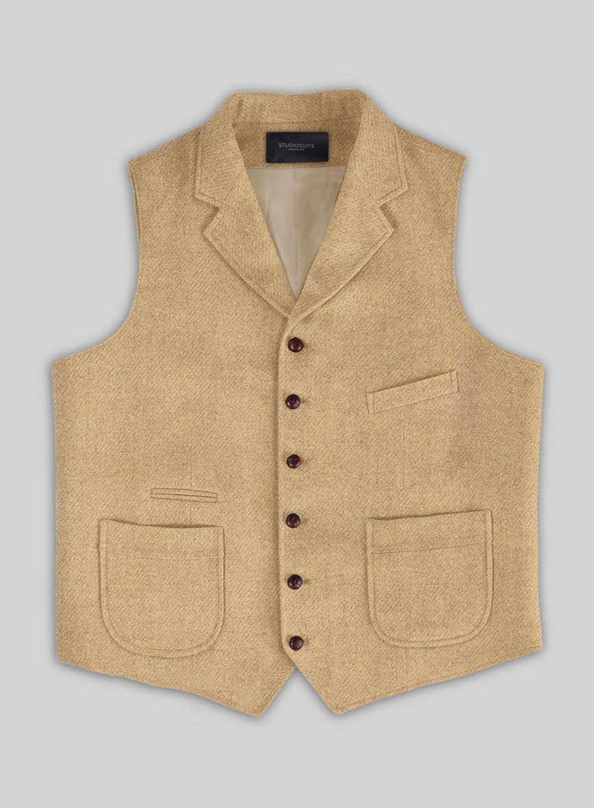 Highlander Sahara Beige Tweed Hunting Vest – StudioSuits