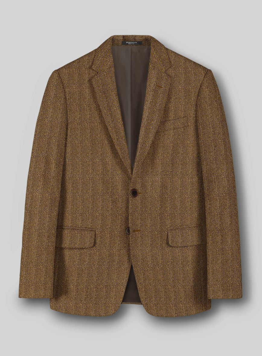 Highlander Tan Herringbone Tweed Jacket – StudioSuits