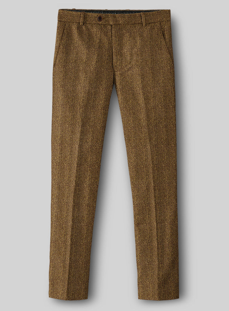 Highlander Tan Herringbone Tweed Pants – StudioSuits