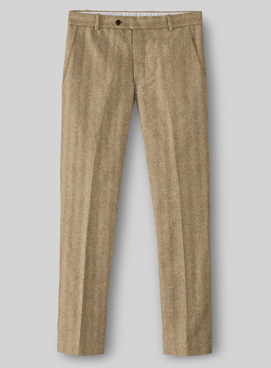 Highlander Beige Herringbone Tweed Pants – StudioSuits
