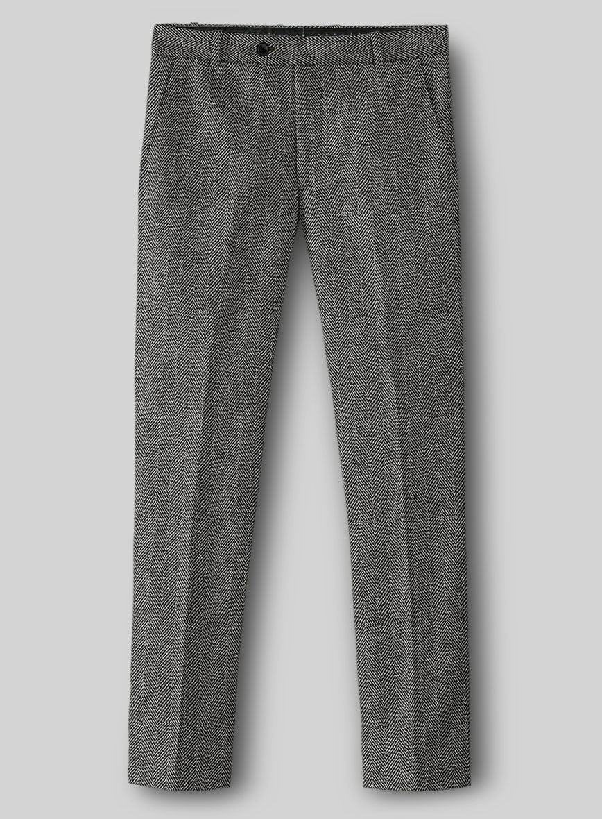 Highlander Gray Herringbone Tweed Pants – StudioSuits