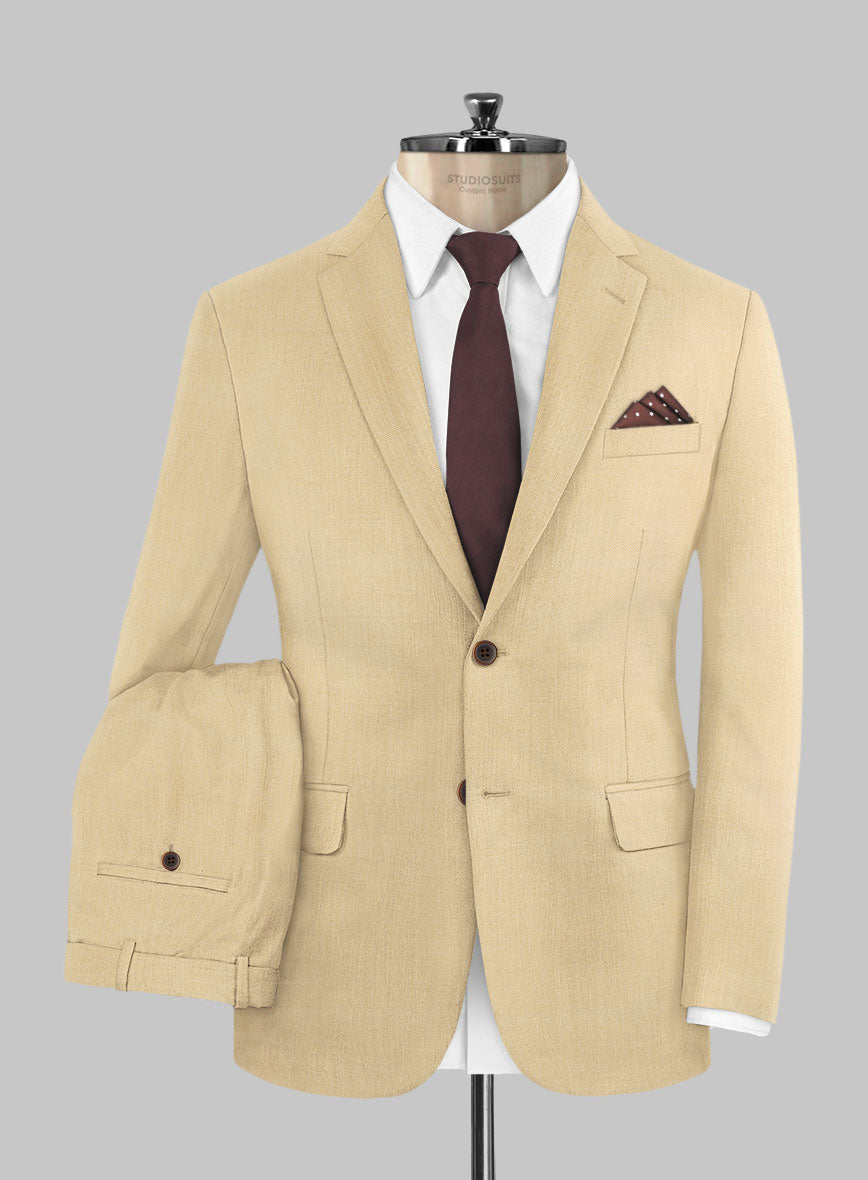 Huddersfield Stretch Khaki Wool Suit – StudioSuits