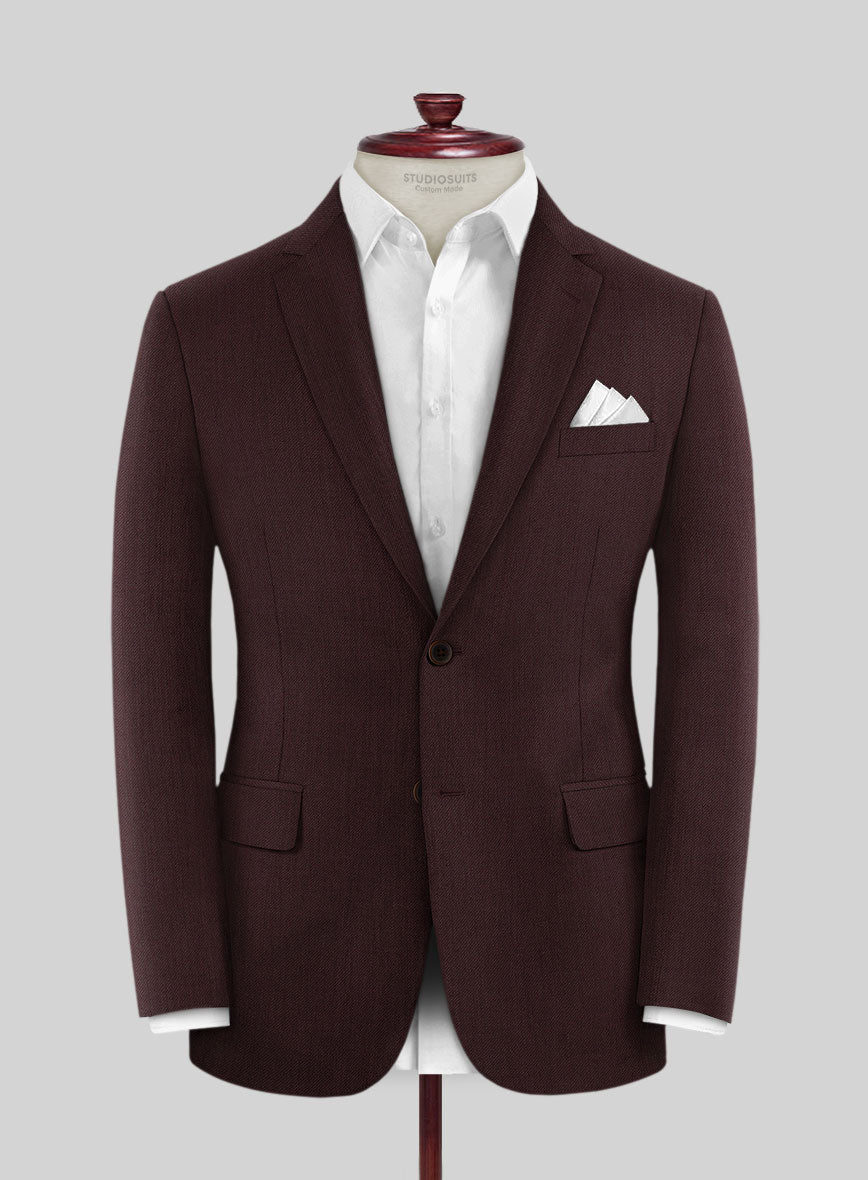 Huddersfield Stretch Mahogany Wool Suit – StudioSuits