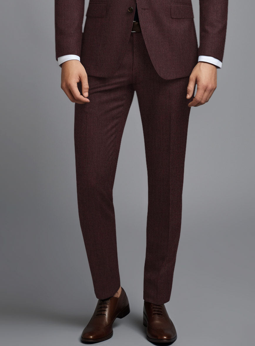 Huddersfield Stretch Mahogany Wool Suit – StudioSuits