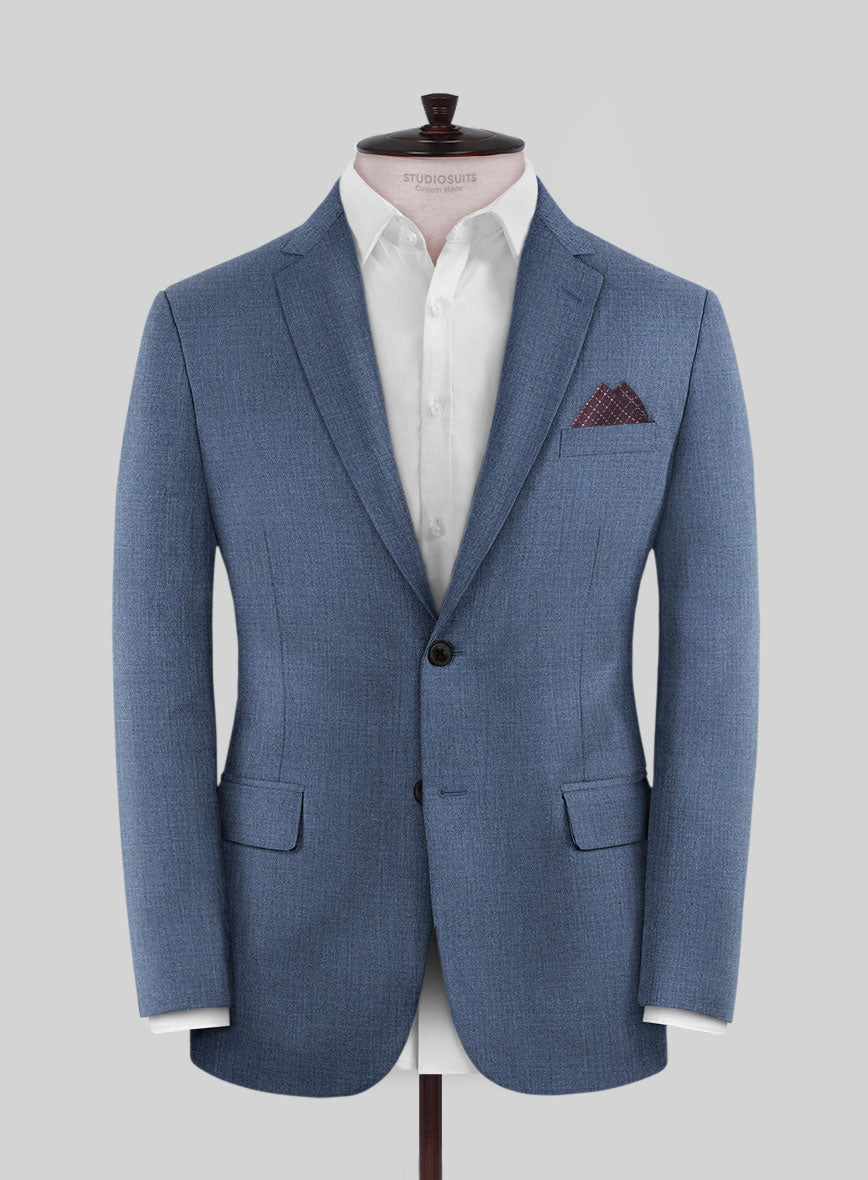 Huddersfield Stretch Slate Blue Wool Jacket – StudioSuits