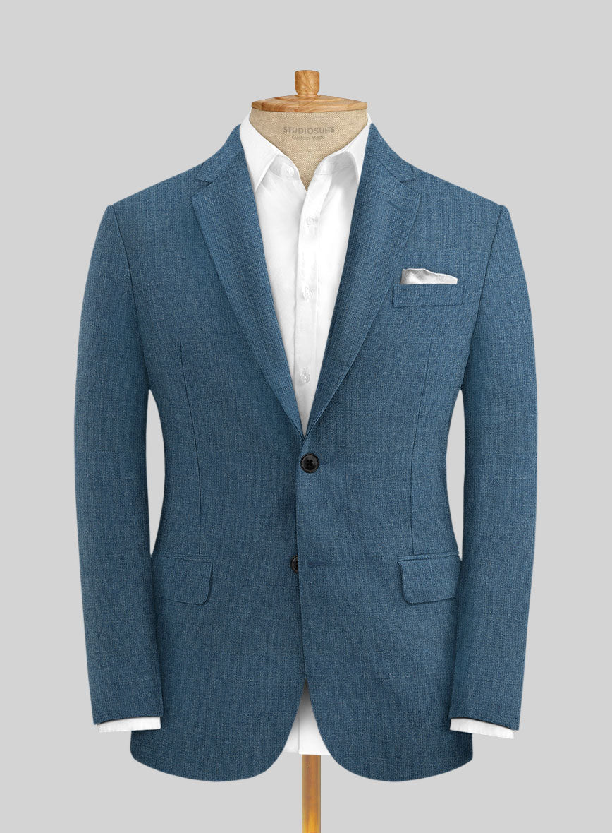 Indigo Blue Pure Linen Suit – StudioSuits