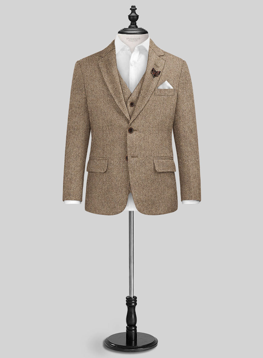 Irish Brown Herringbone Tweed Boys Suit – StudioSuits