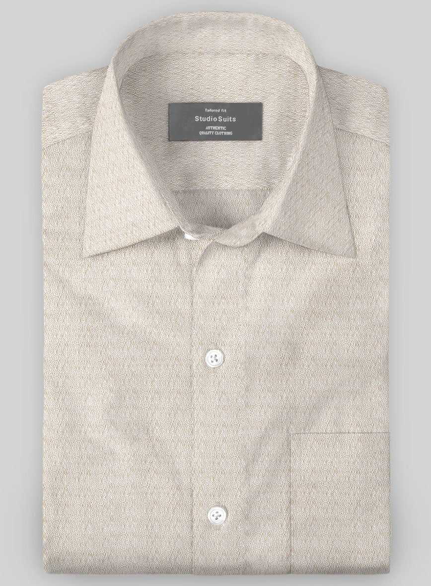 Italian Beige Cascade Shirt – StudioSuits