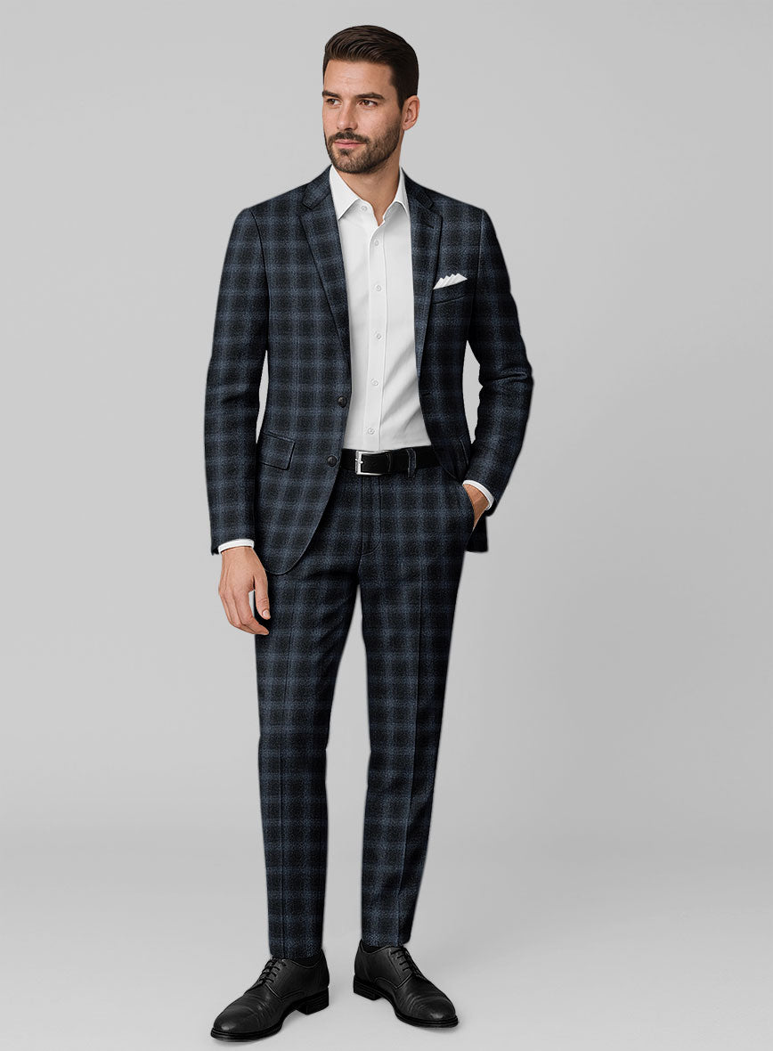 Italian Bluewood Check Tweed Suit – StudioSuits