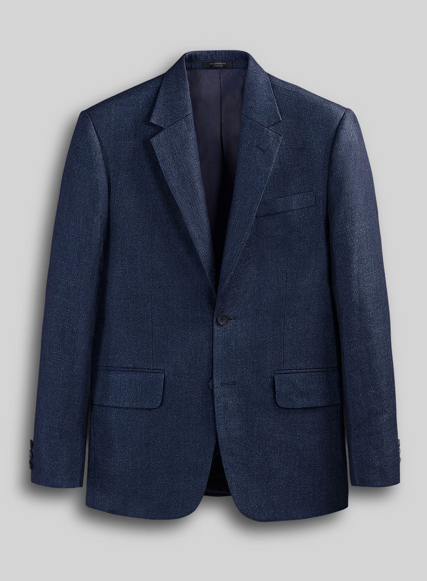 Italian Brandy Blue Linen Jacket - 42R – StudioSuits