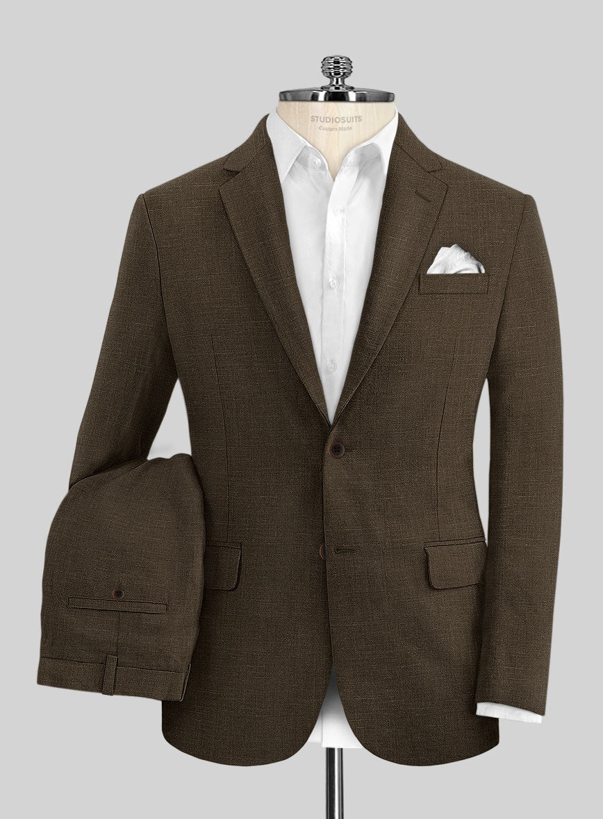 Italian Brown Linen Suit – StudioSuits