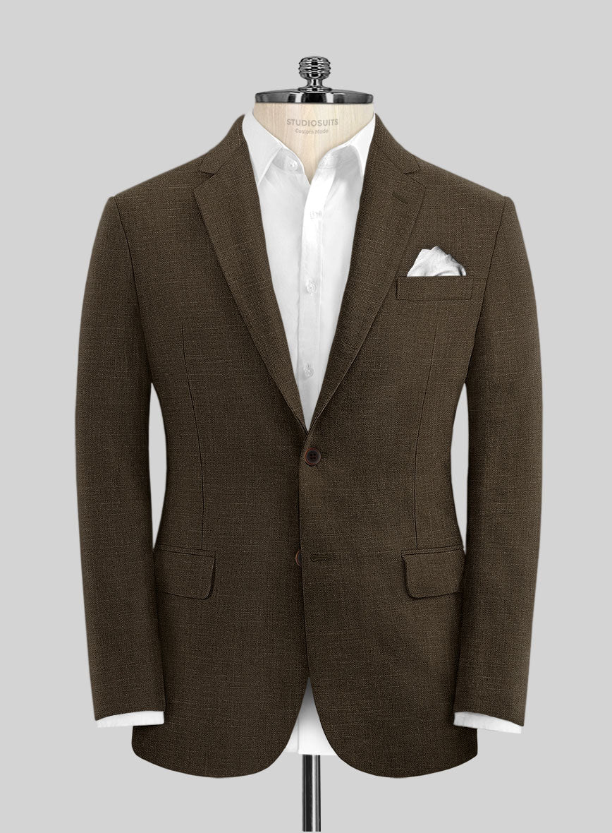 Italian Brown Linen Suit – StudioSuits
