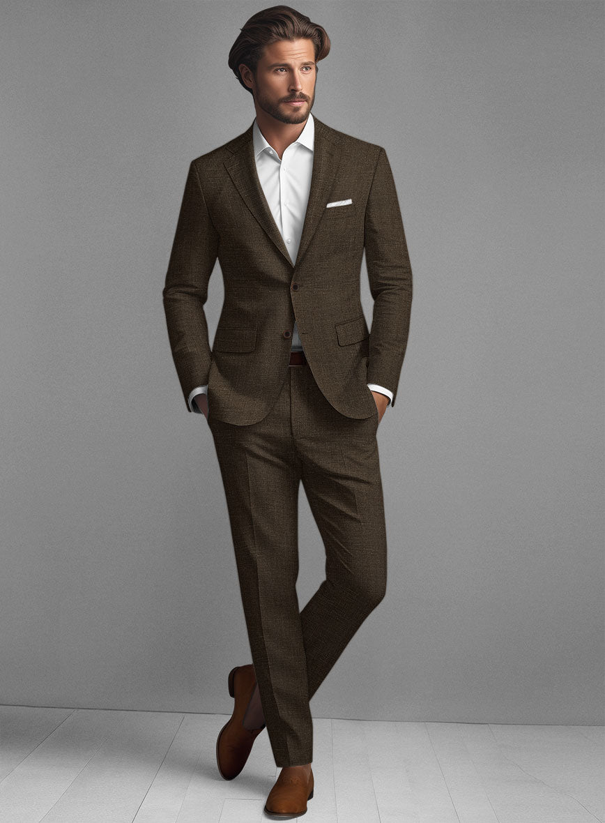 Italian Brown Linen Suit – StudioSuits