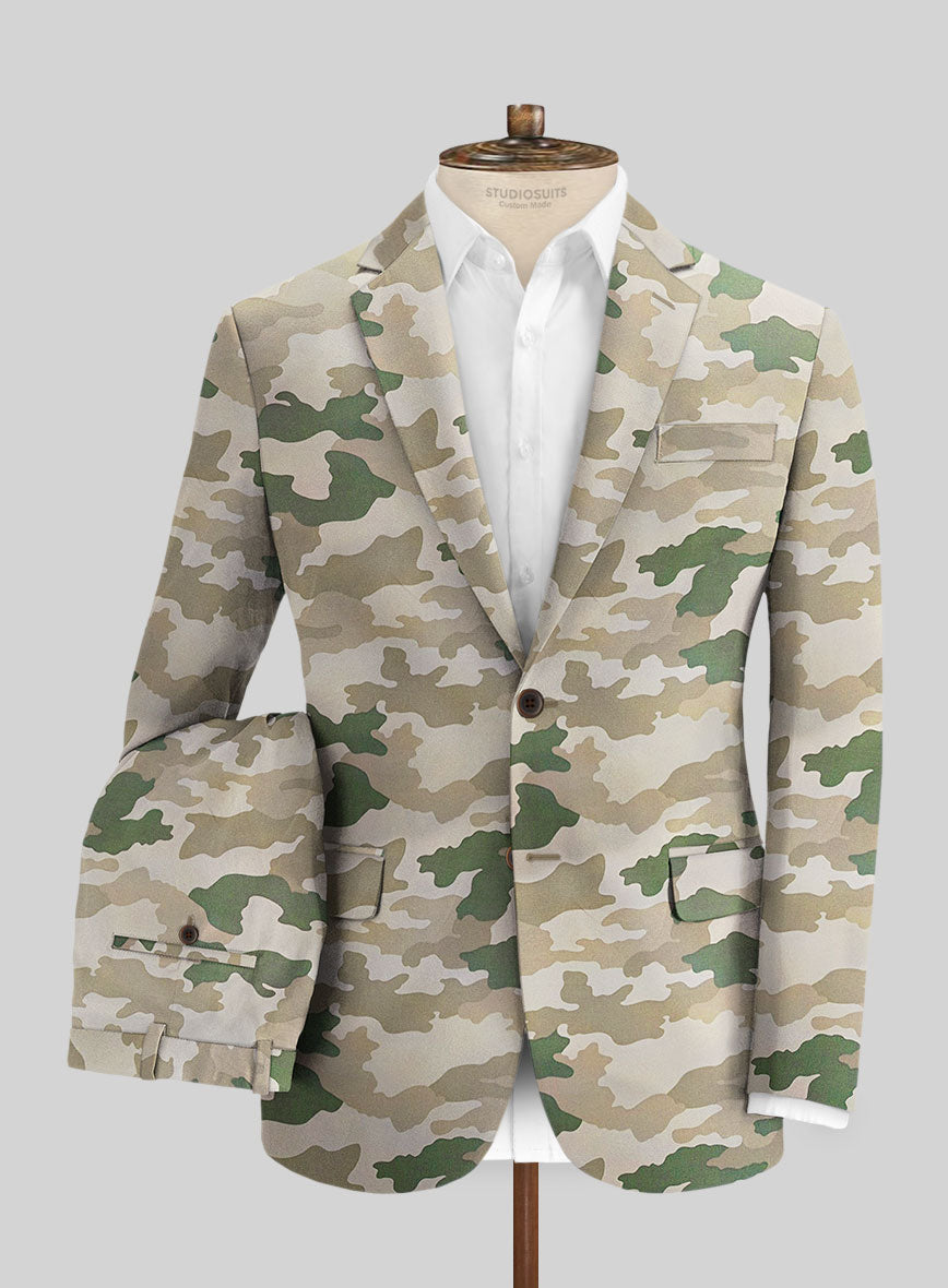 Italian Cotton Santoro Camo Suit – StudioSuits