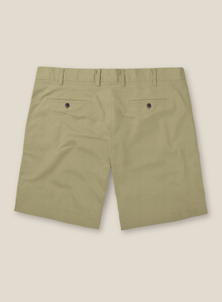 Italian Dark Tan Cotton Stretch Shorts – StudioSuits