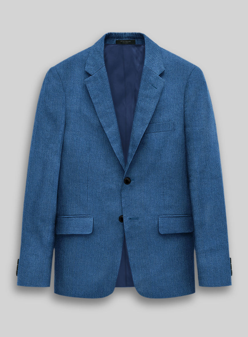 Italian Linen French Blue Jacket – StudioSuits