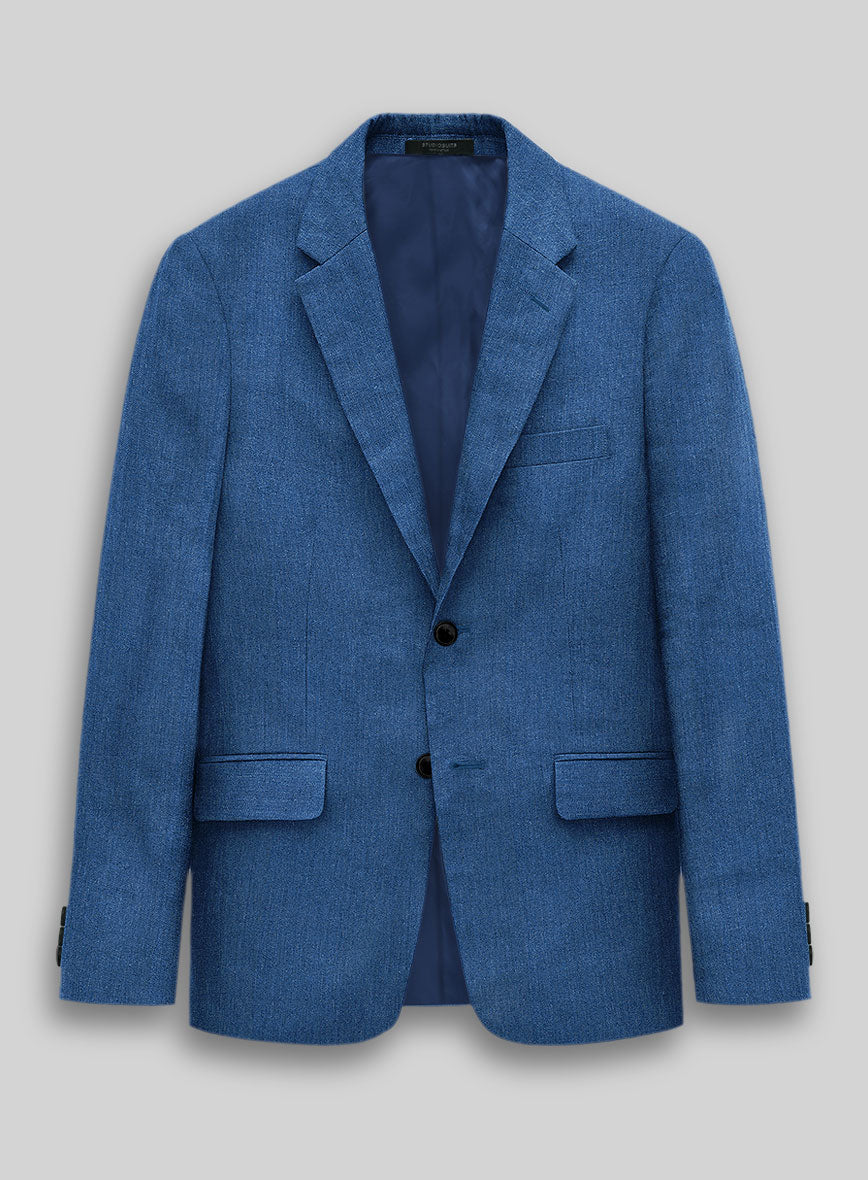 Italian Linen French Blue Jacket – StudioSuits