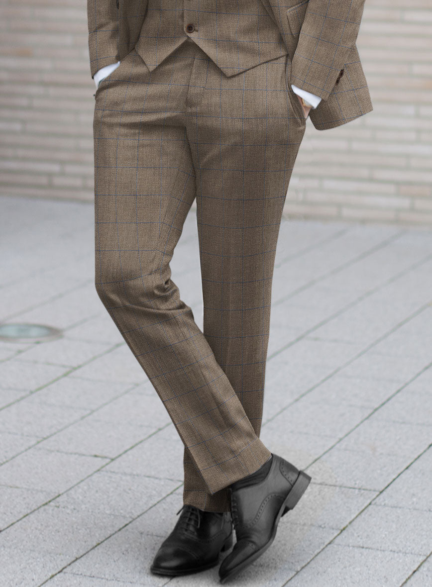 Italian Murano Cedra Brown Wool Linen Silk Pants – StudioSuits