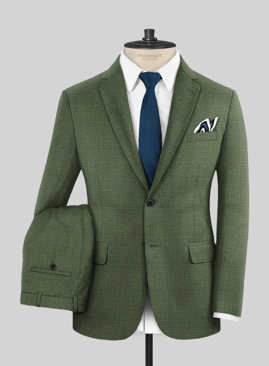 Italian Murano Gumil Green Wool Linen Silk Suit – StudioSuits