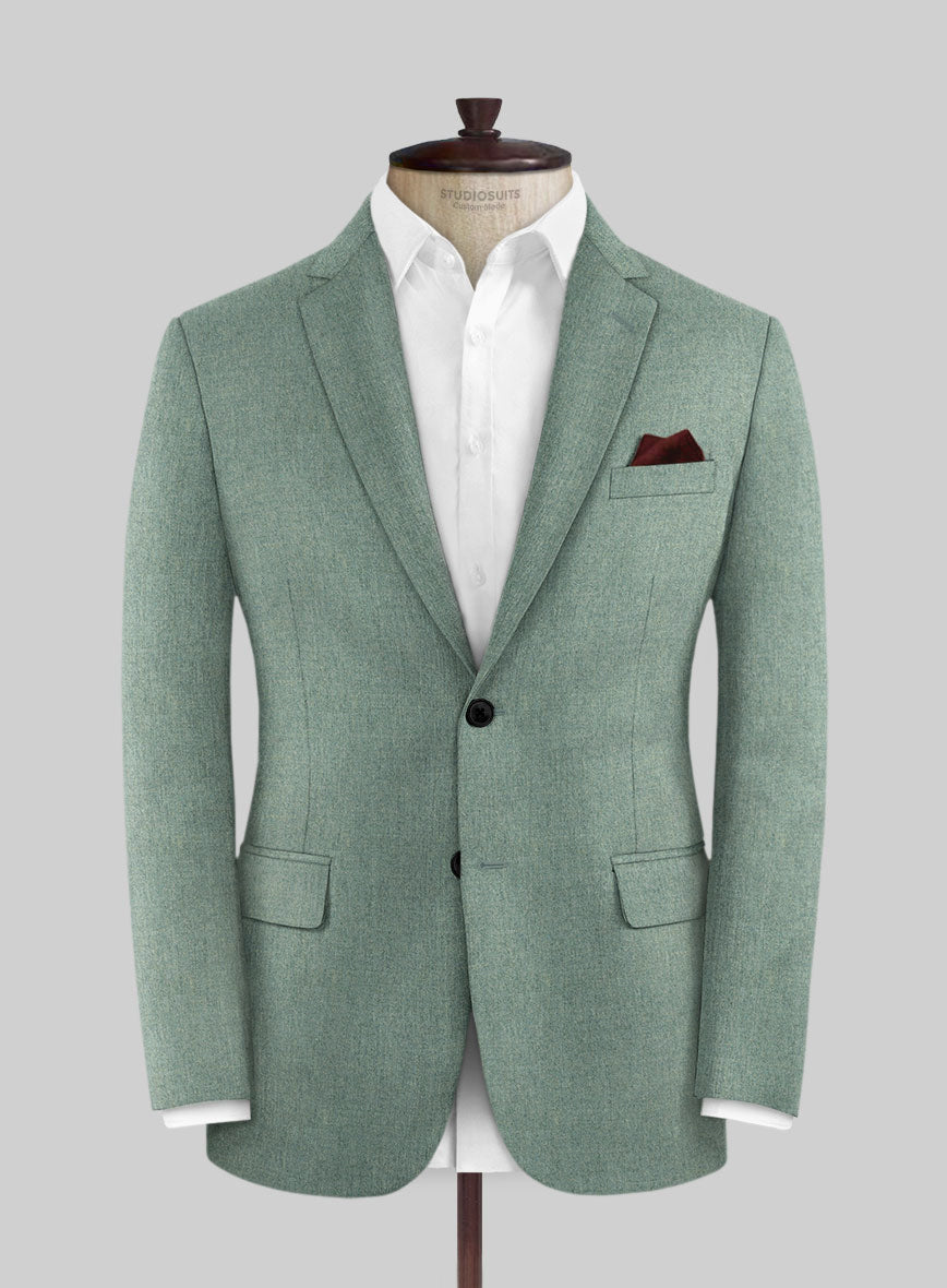 Italian Squito Bettle Green Wool Suit – StudioSuits