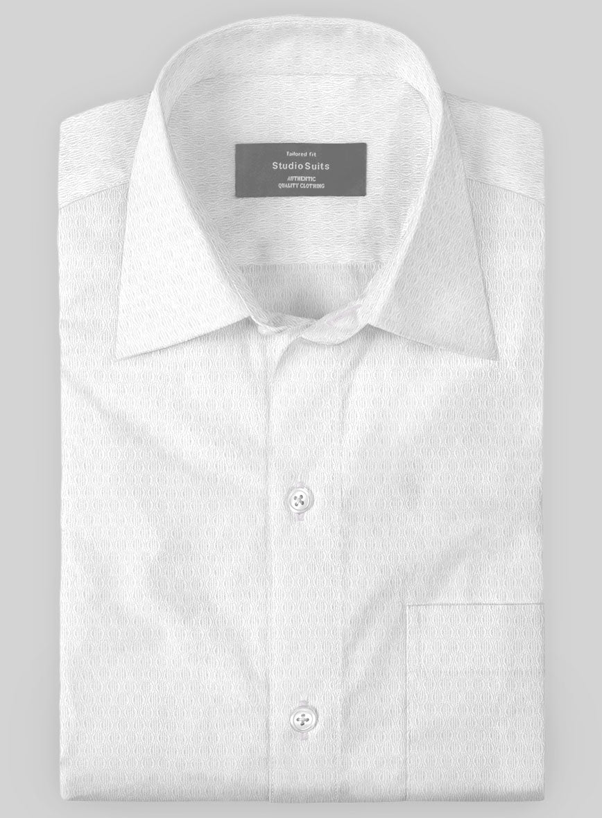 Italian Stretch White Swirl Shirt – StudioSuits