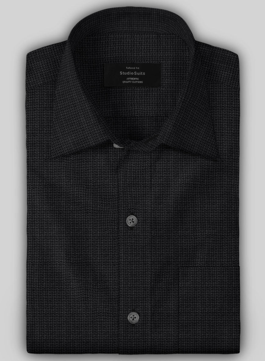 Italian Stretch Black Matrix Shirt – StudioSuits