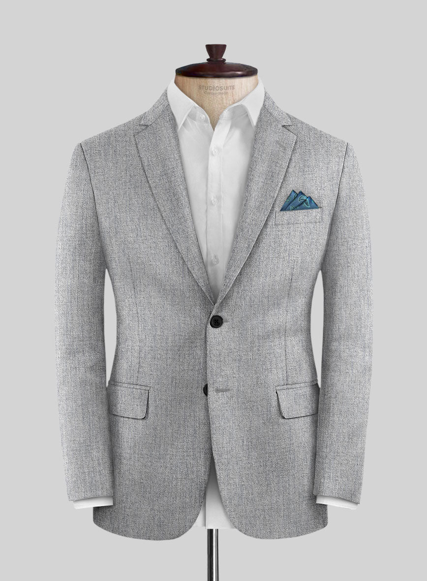 Italian Turna Light Gray Flannel Jacket – StudioSuits