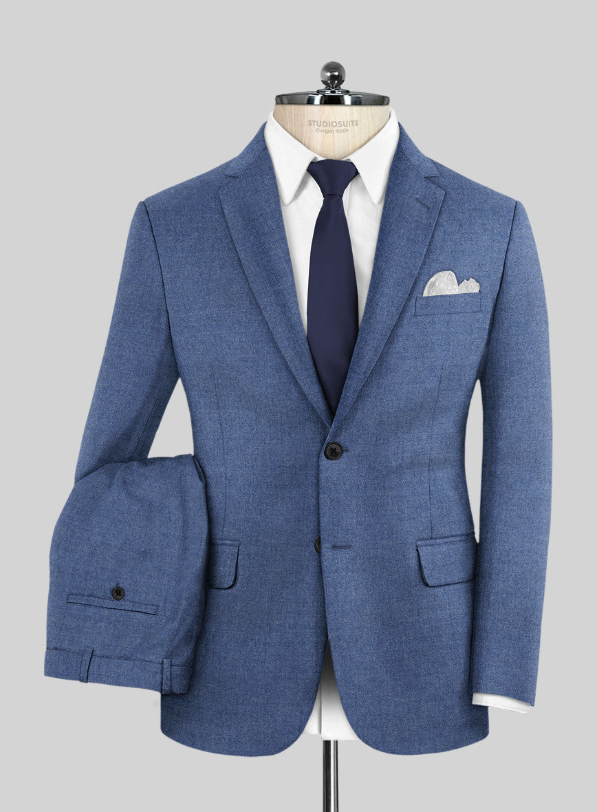 Italian Turna Paris Blue Flannel Suit – StudioSuits
