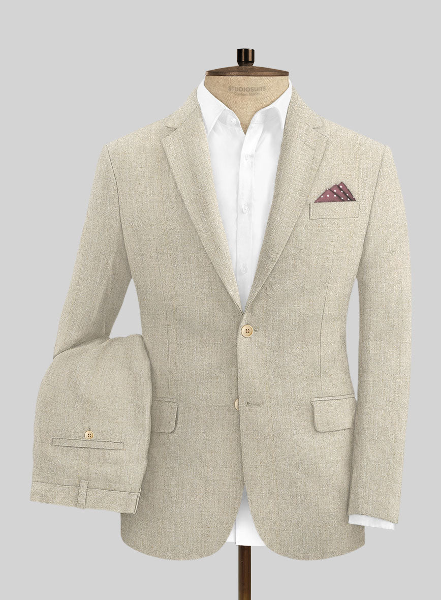 Italian Vintage Beige Linen Suit – StudioSuits