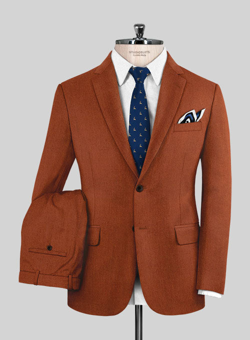 Italian Wool Cashmere Ginger Orange Suit – StudioSuits