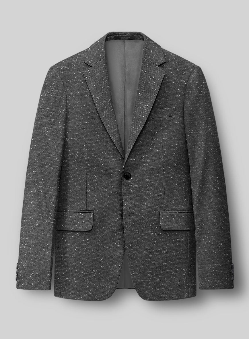Italian Donegal Gray Wool Jacket – StudioSuits