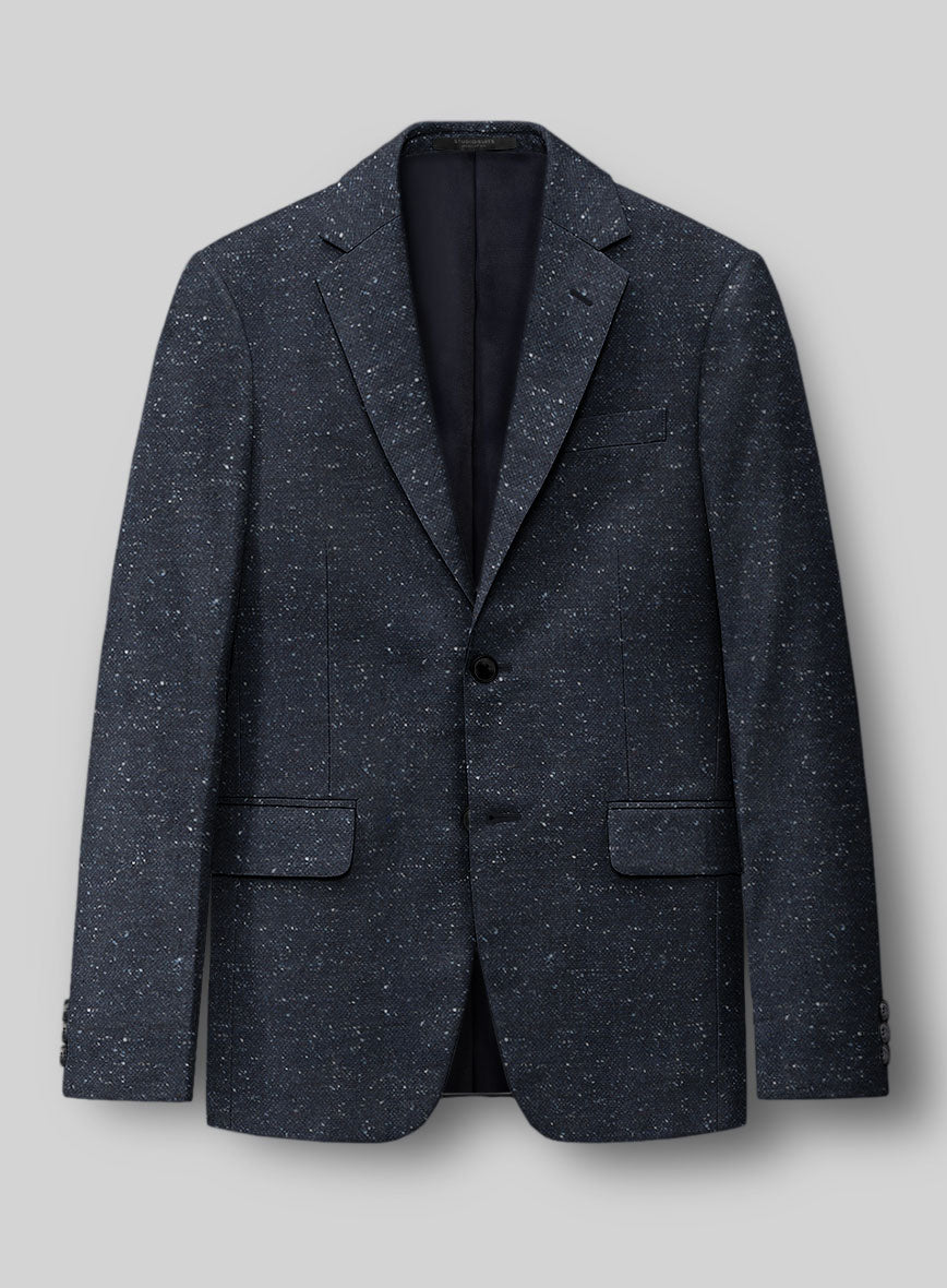 Italian Donegal Blue Wool Jacket – StudioSuits