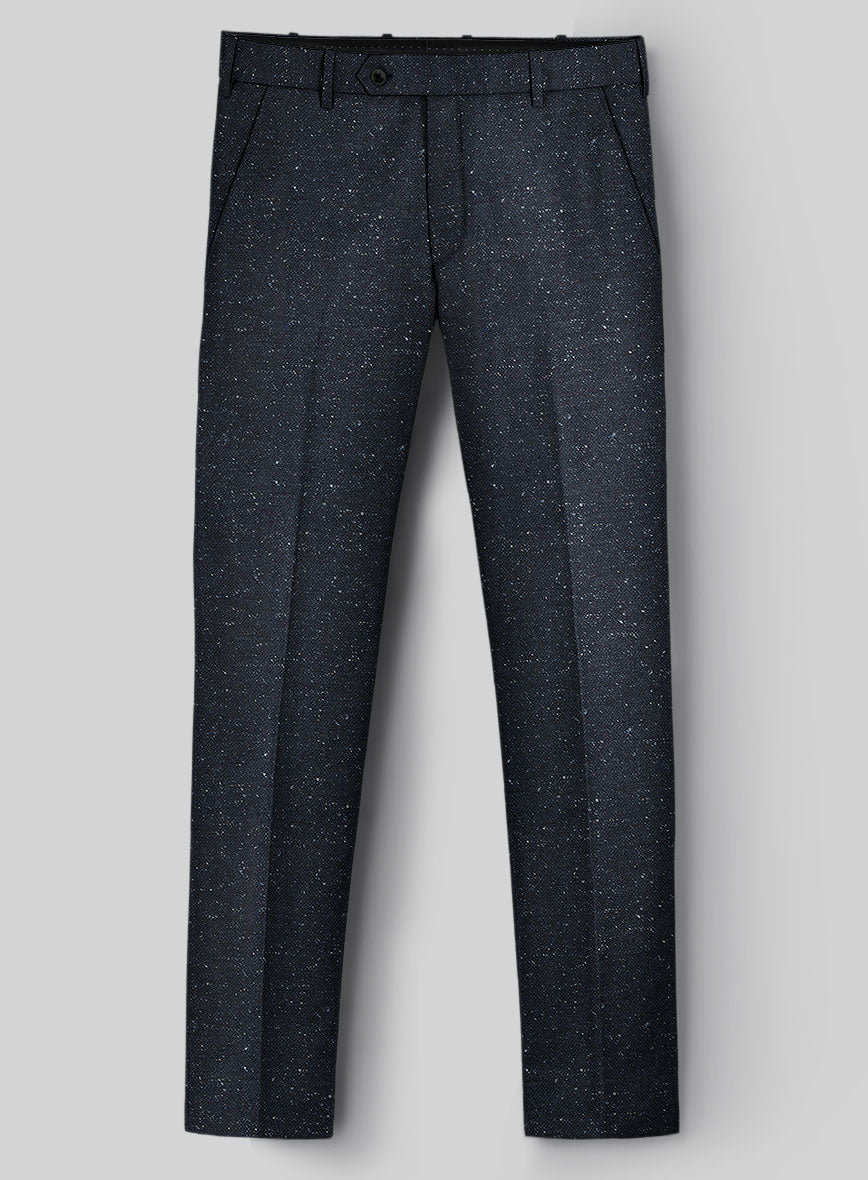 Italian Donegal Blue Wool Pants – StudioSuits