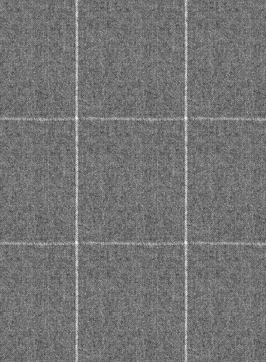 Italian Zergi Gray Windowpane Flannel Jacket – StudioSuits