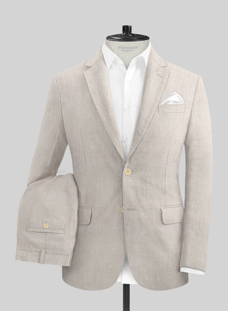 Ivy Beige Pure Linen Suit – StudioSuits