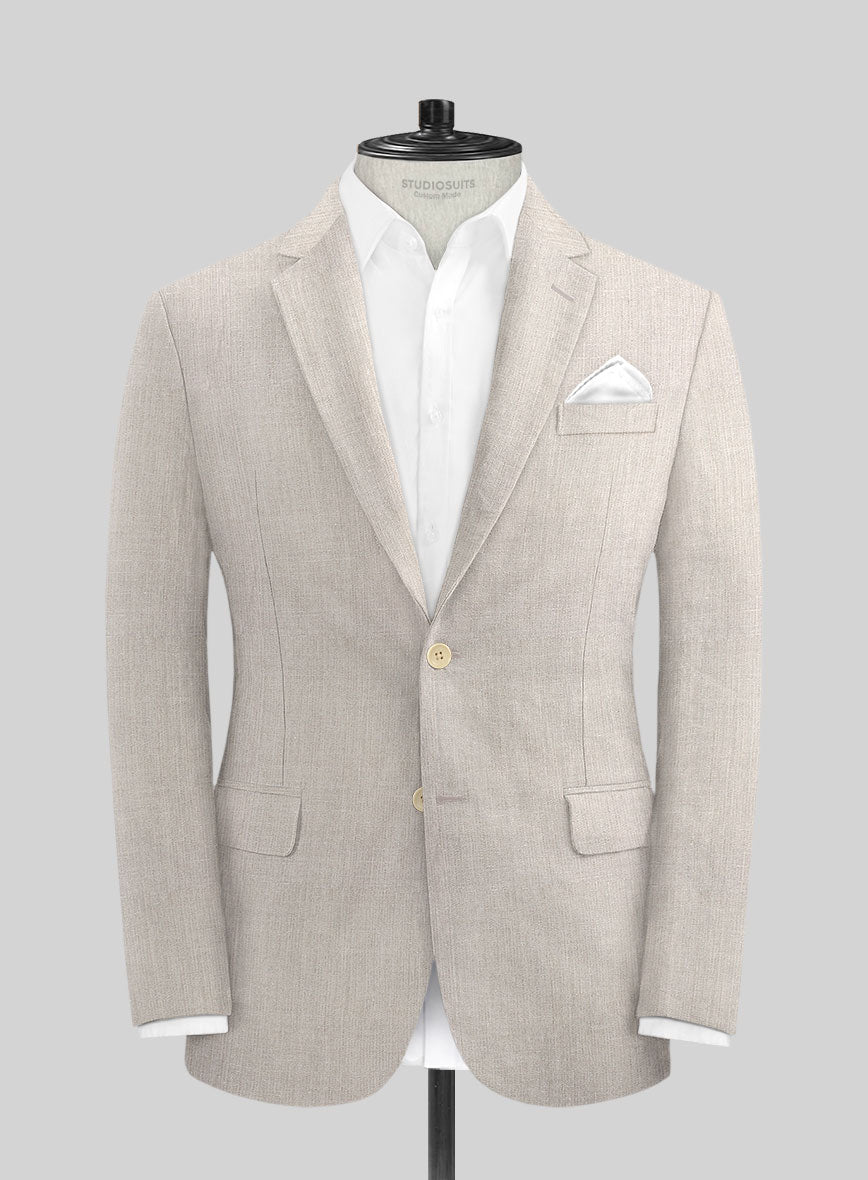 Ivy Beige Pure Linen Suit – StudioSuits