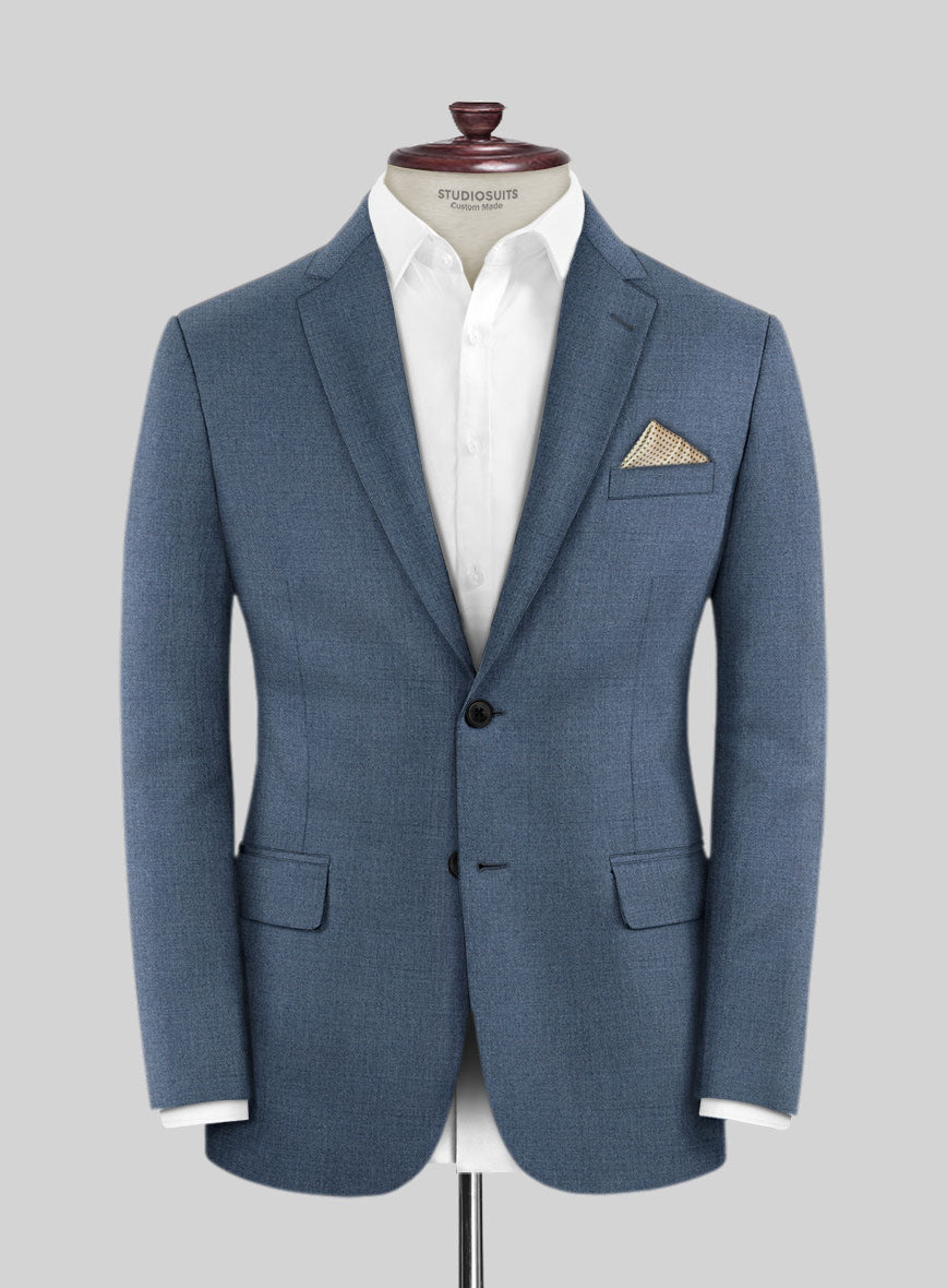 Lanificio Zegna Trofeo Prussian Blue Wool Jacket – StudioSuits