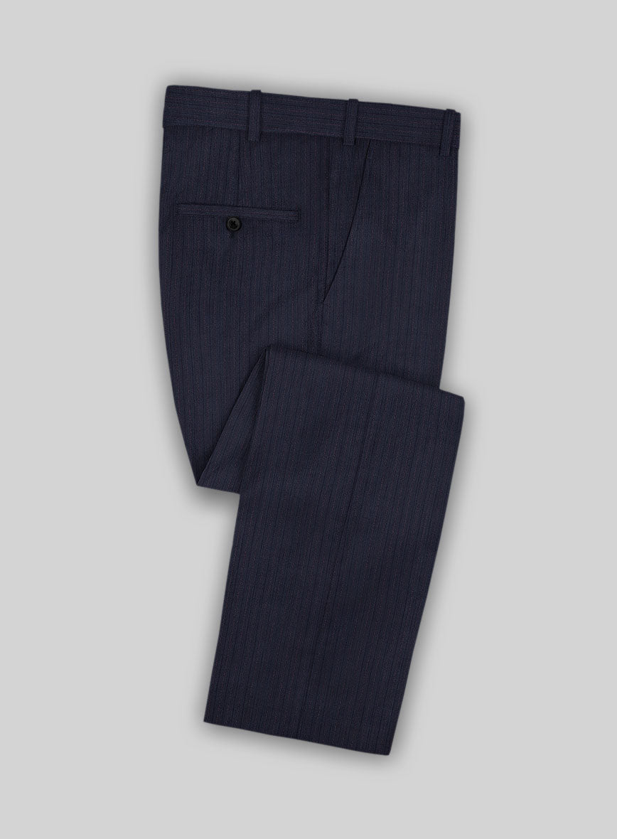 Lanificio Zegna Traveller Naquez Blue Stripe Wool Pants – StudioSuits
