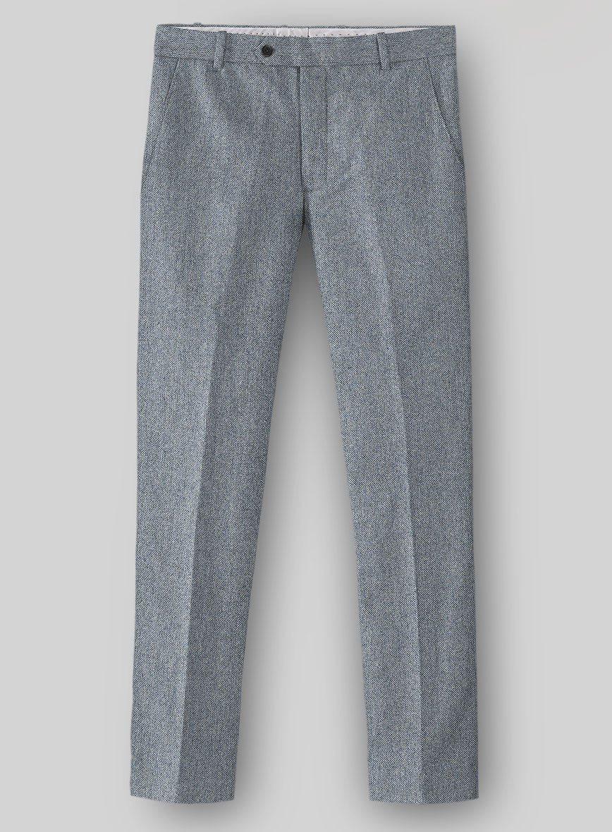 Light Blue Denim Tweed Pants – StudioSuits
