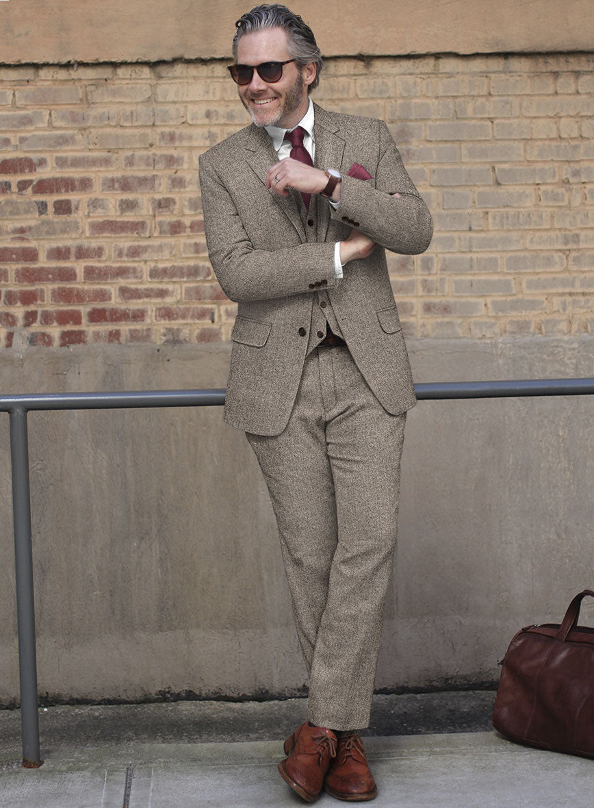 Light Weight Brown Tweed Suit – StudioSuits