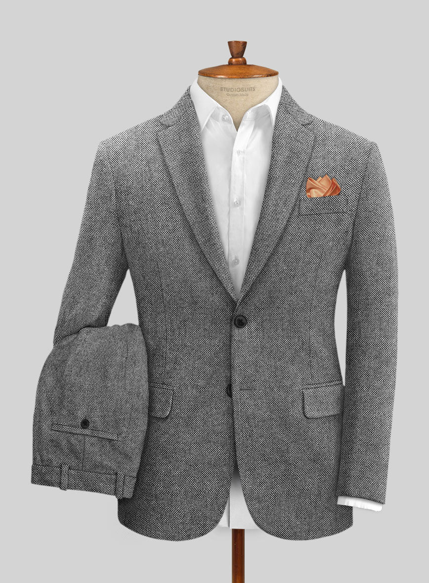 Light Weight Dark Gray Tweed Suit – StudioSuits