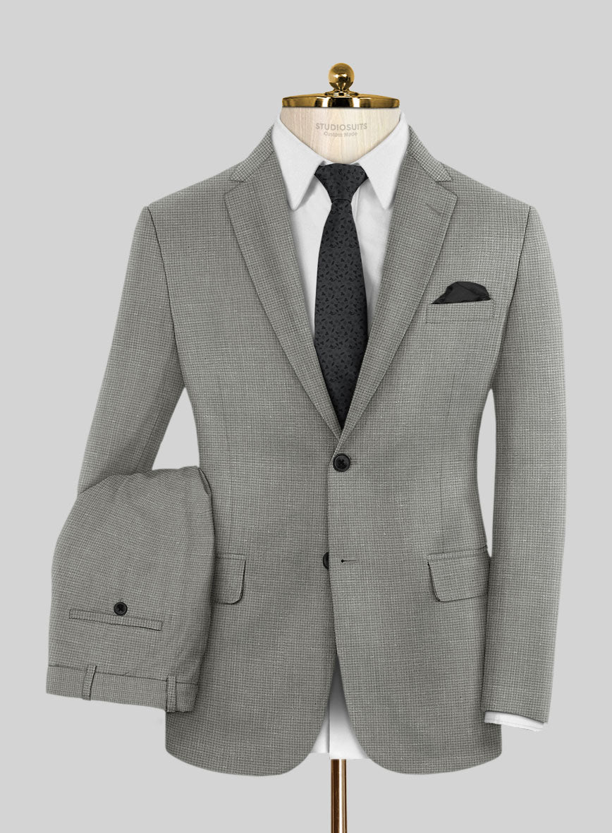 London Loom Gray Abelardo Wool Silk Linen Suit – StudioSuits