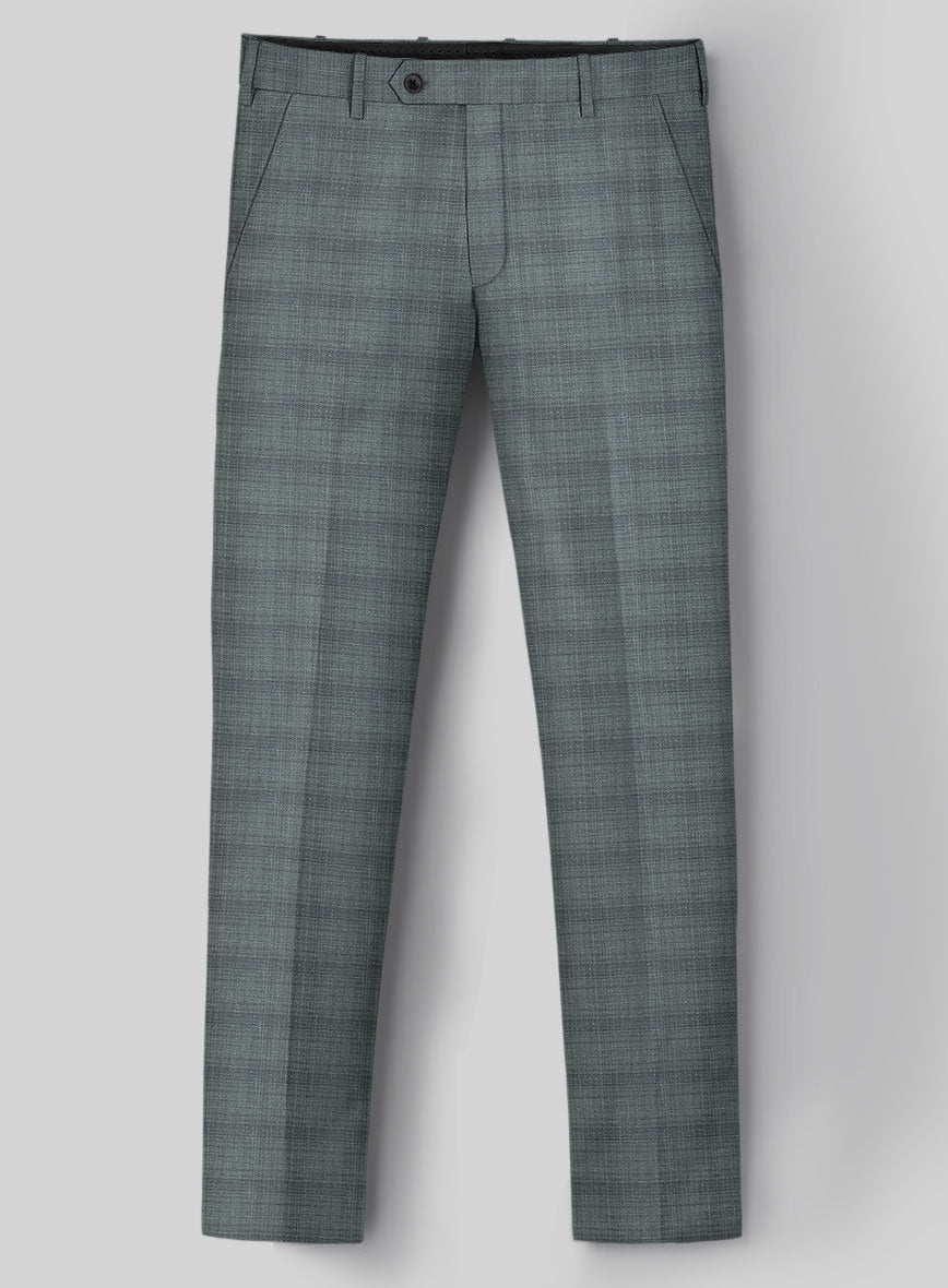 London Loom Gray Blue Bruna Wool Silk Linen Pants – StudioSuits