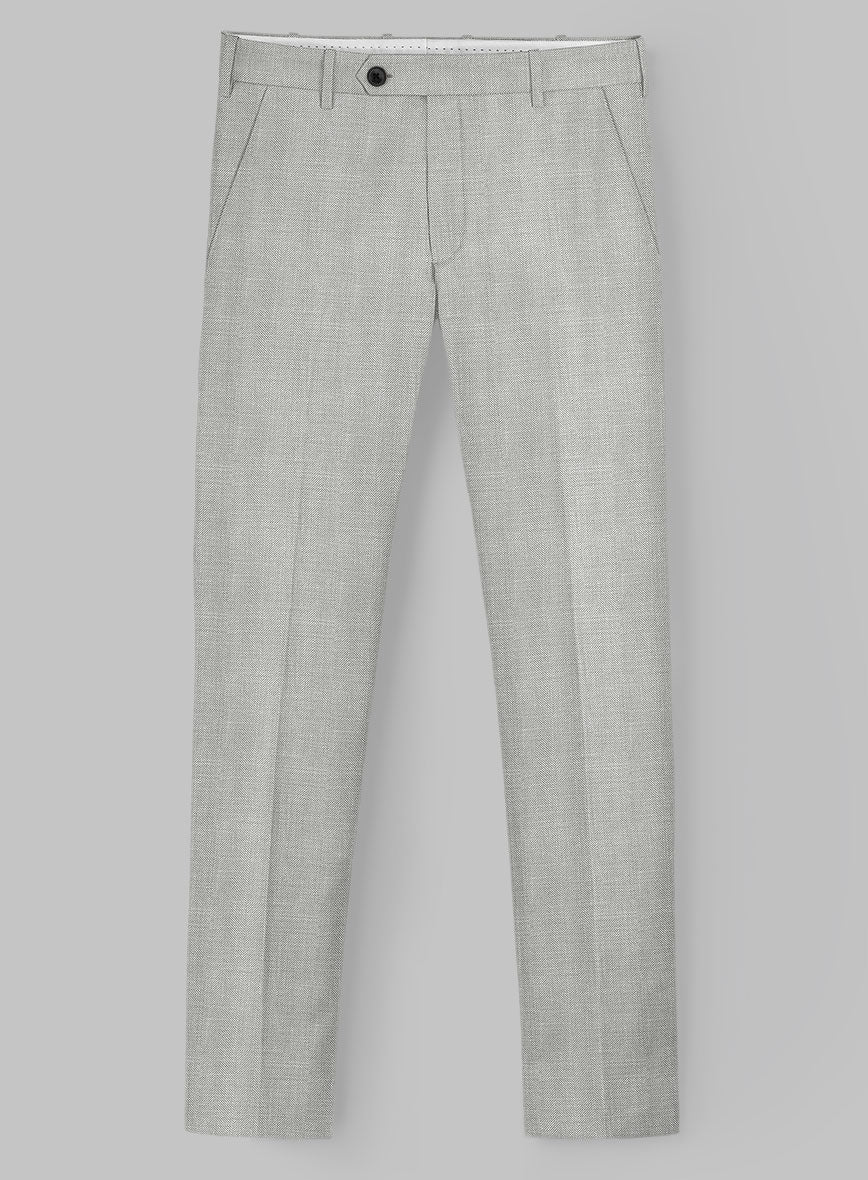 London Loom Gray Herringbone Wool Silk Linen Pants – StudioSuits