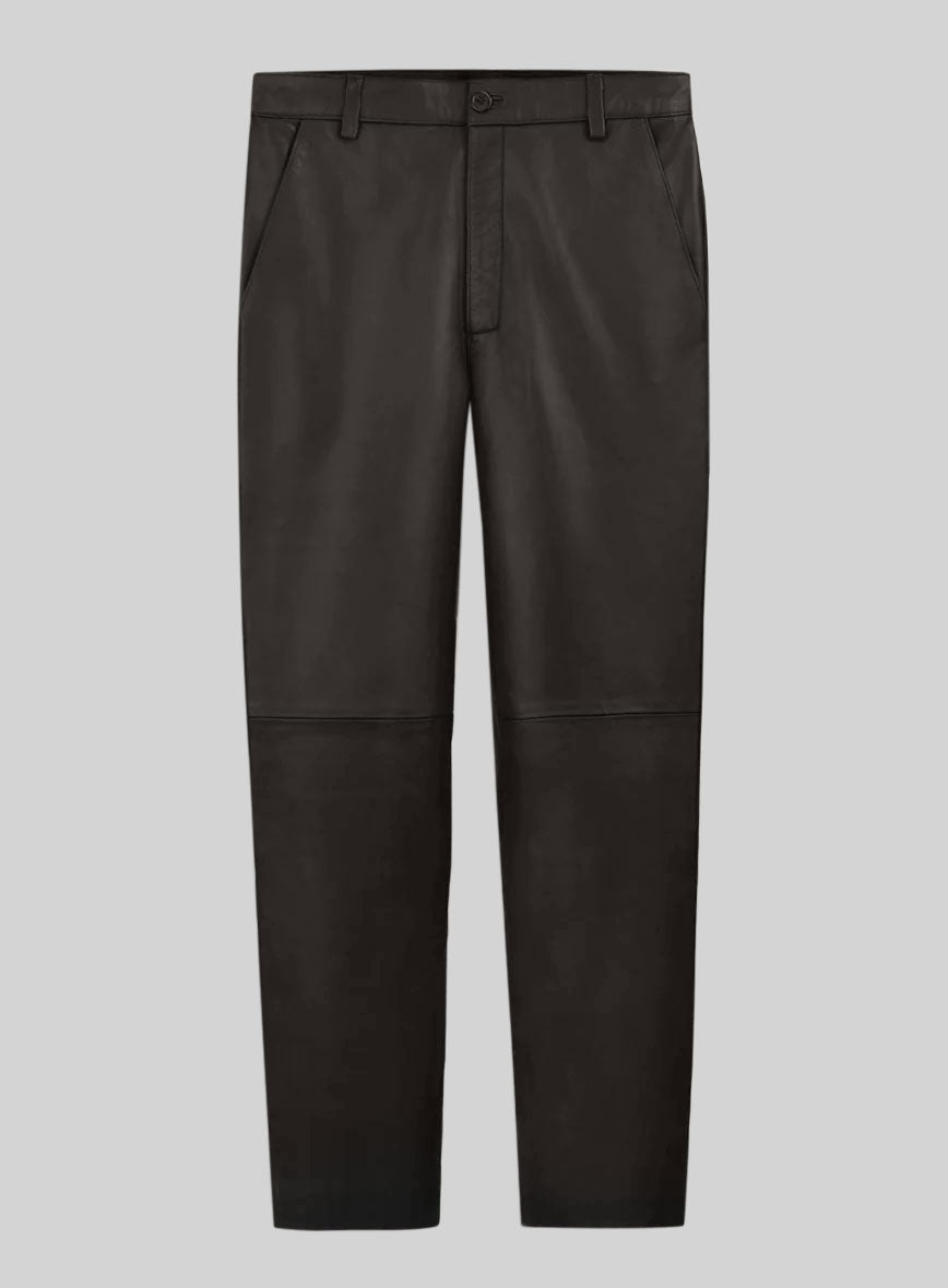 Louis Brown Leather Trousers – StudioSuits
