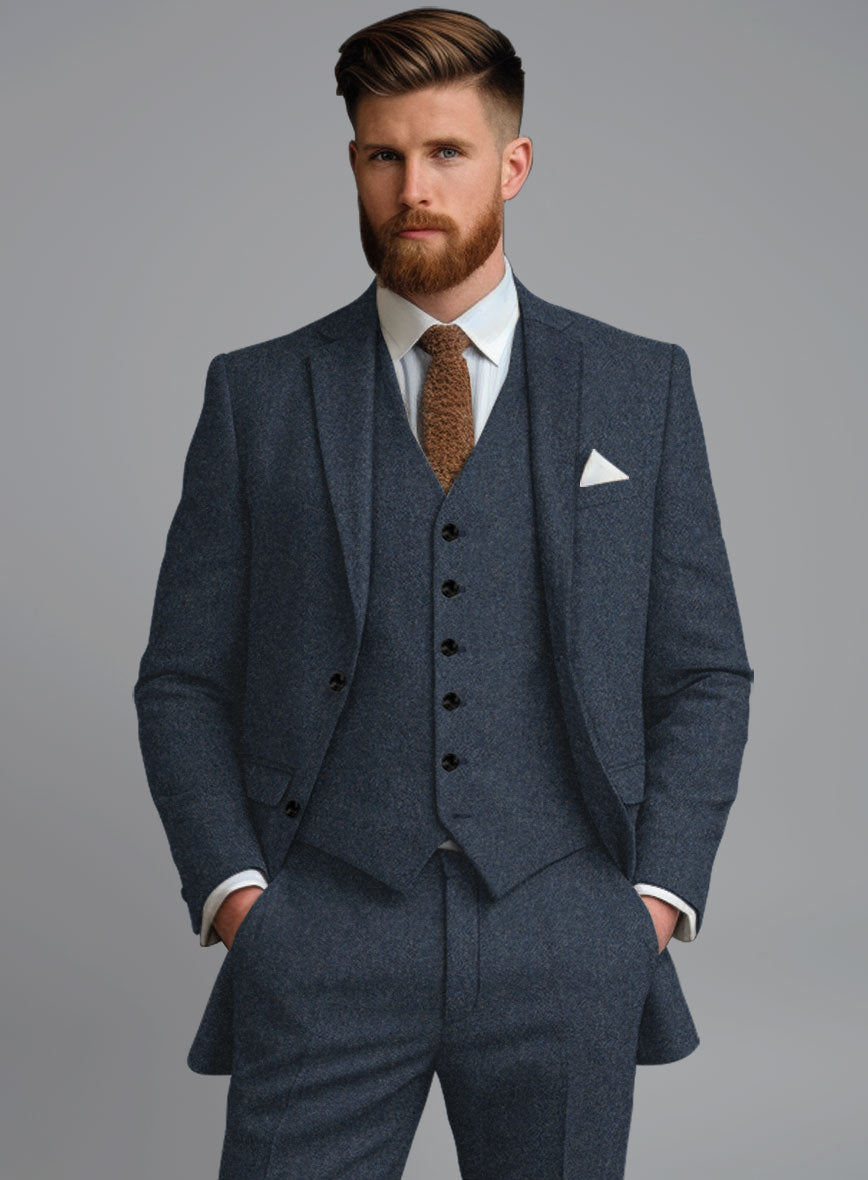 Light Weight Bond Blue Tweed Jacket – StudioSuits