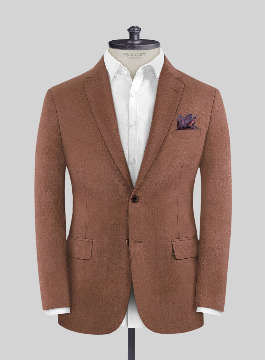 Marco Stretch Chestnut Wool Jacket – StudioSuits